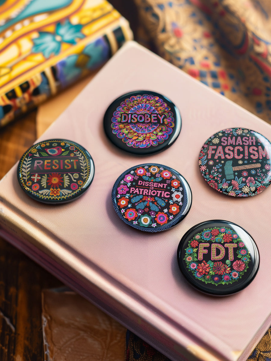 Folk Punk Political Protest Pin Set – Honey Dazed