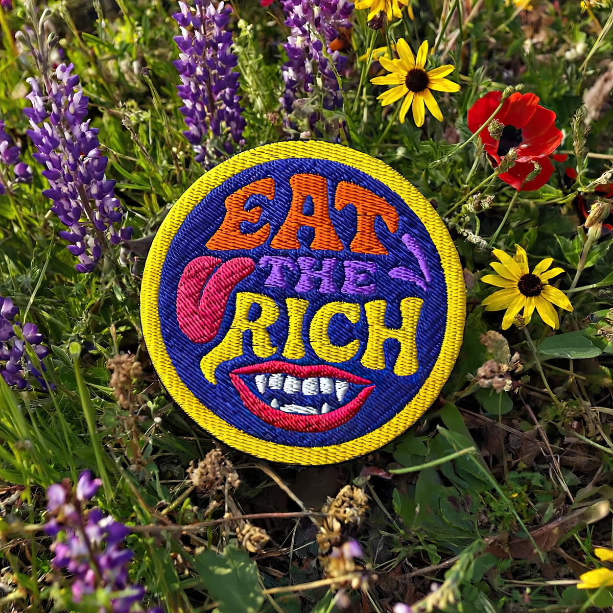 Eat the Rich Retro Vampire Patch – Honey Dazed